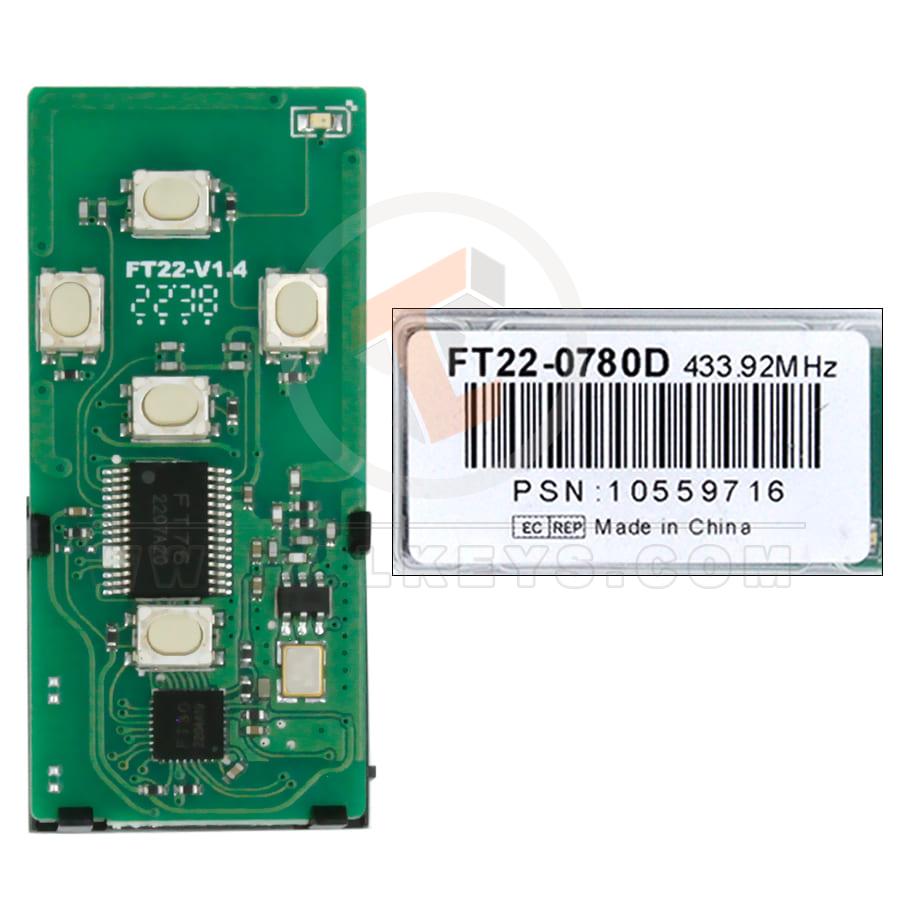 Lonsdor FT22-0780D Smart Key Board 5B 43392MHz